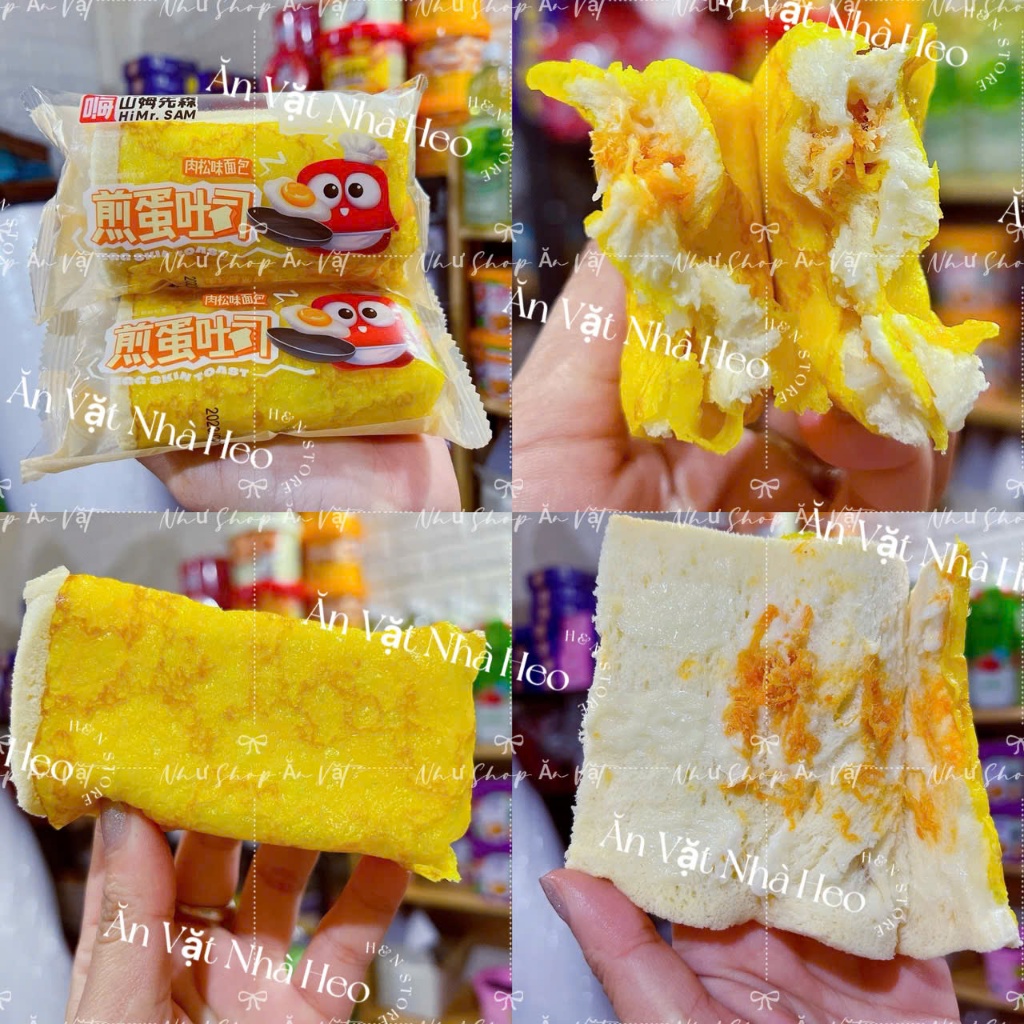 1 cái Bánh sanwich chà bông cuộn ốp la hi mr sam | Shopee Việt Nam