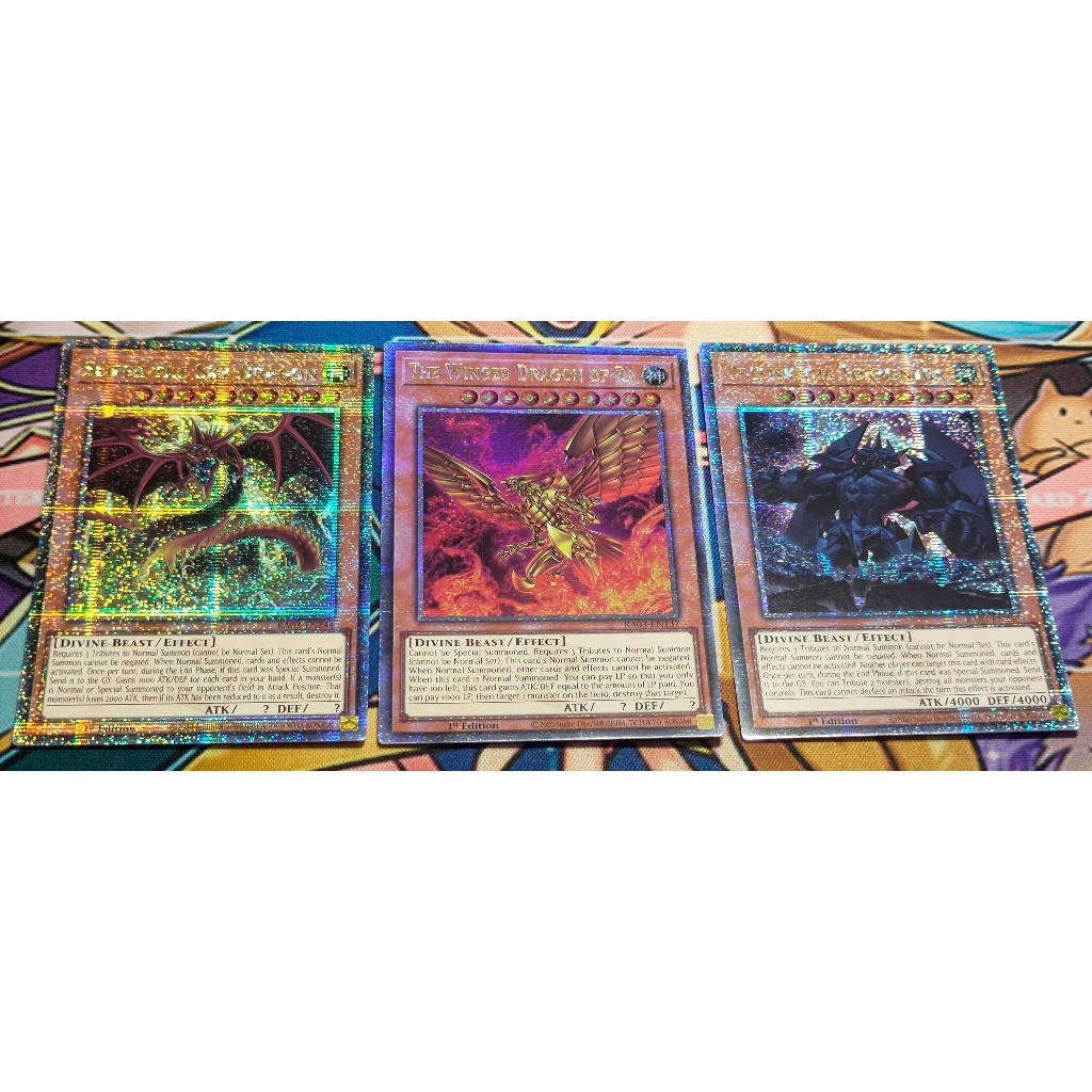 [KW2 Yugioh] [EN-UK] [Nice Art] Combo 3 Vị thần Ra, Obelisk, Slifer Osiris Ra03 EN137 EN230 ...