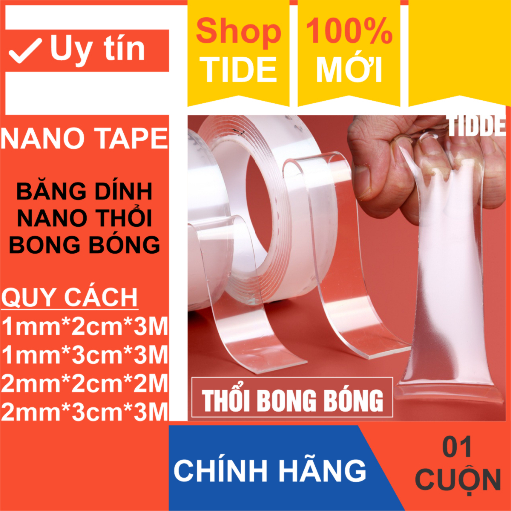 Băng dính thổi bong bóng – Băng dính Nano 2 mặt trong suốt và siêu dính ...