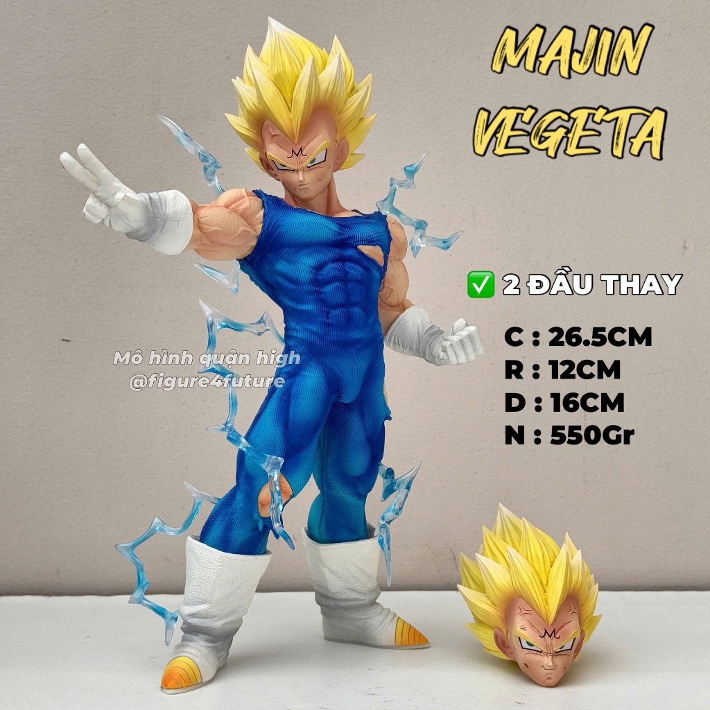Mô hình Majin Vegeta cao 26.5cm có 2 đầu thay - Mô hình Vegeta Majin ...