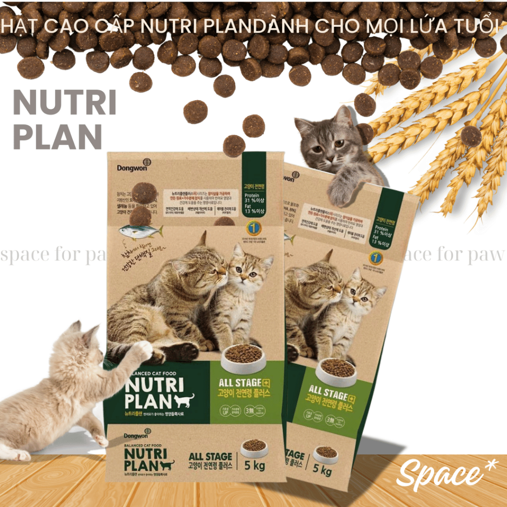 [ Nutri Plan]Thức Ăn Hạt Cho Mèo Mọi Lứa Tuổi Nutri Plan 5kg Cao Cấp ...