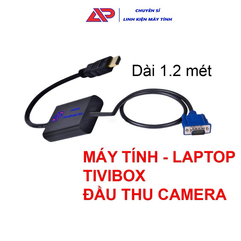 Dây chuyển HDMI ra VGA cho màn hình, tivi box, camera | Shopee Việt Nam