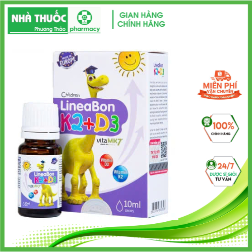 LineaBon K2+D3 - Lọ 10ml giúp bổ sung Vitamin D3 và vitamin K2, hỗ trợ ...