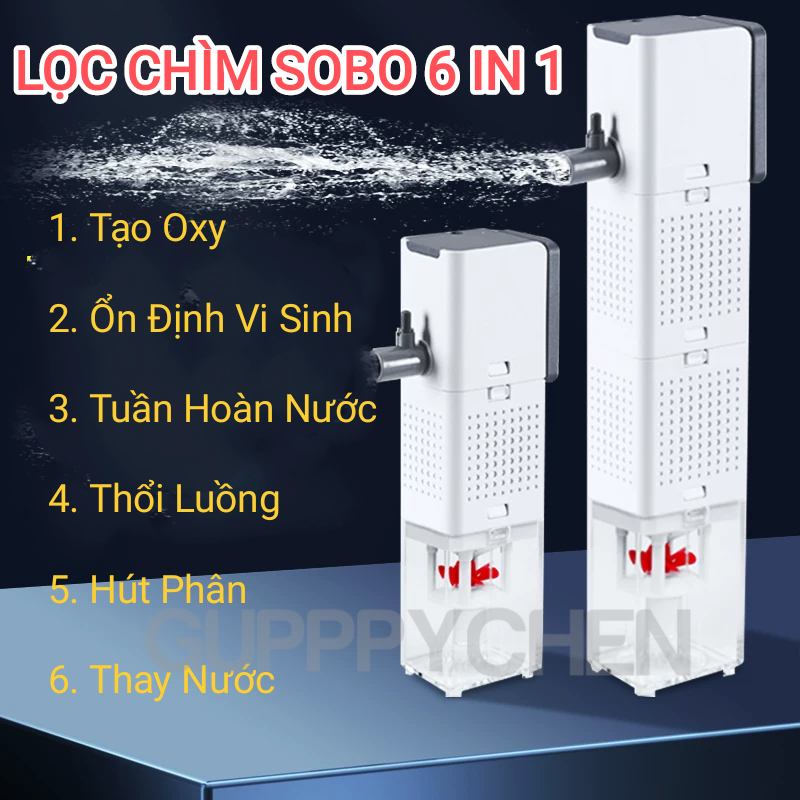 Lọc Chìm Đa Năng 6 In 1 Sobo AQ-1000F AQ-1500F AQ-2000F Dùng Cho Hồ Cá ...