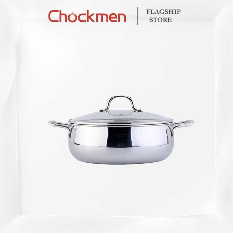 [RẺ VÔ ĐỊCH]Nồi Lẩu CHOCKMEN Inox 18/10 Cao Cấp Size 26/28/30 Cm Nồi Luộc Hấp Chiên Rán Nấu Canh ...