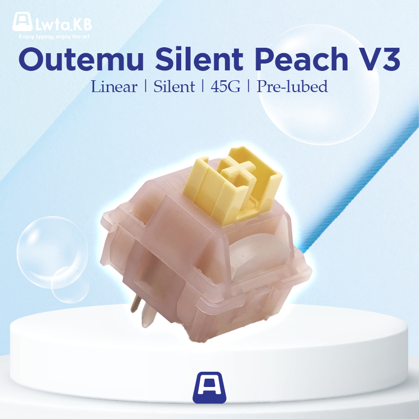 Outemu Silent Peach | Switch Silent Peach Linear | 45G | 5 Pin dùng cho ...