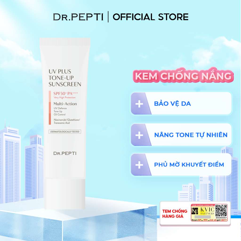 Kem Chống Nắng DR.PEPTI UV PLUS TONE-UP SUN SCREEN / SPF 50+ PA++ 8ML ...