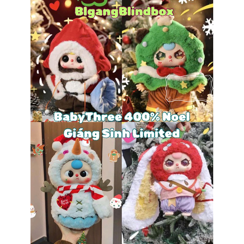 [Chính Hãng] Baby Three 400% Noel Giáng Sinh - Blindbox Bé Ba Tuổi ...