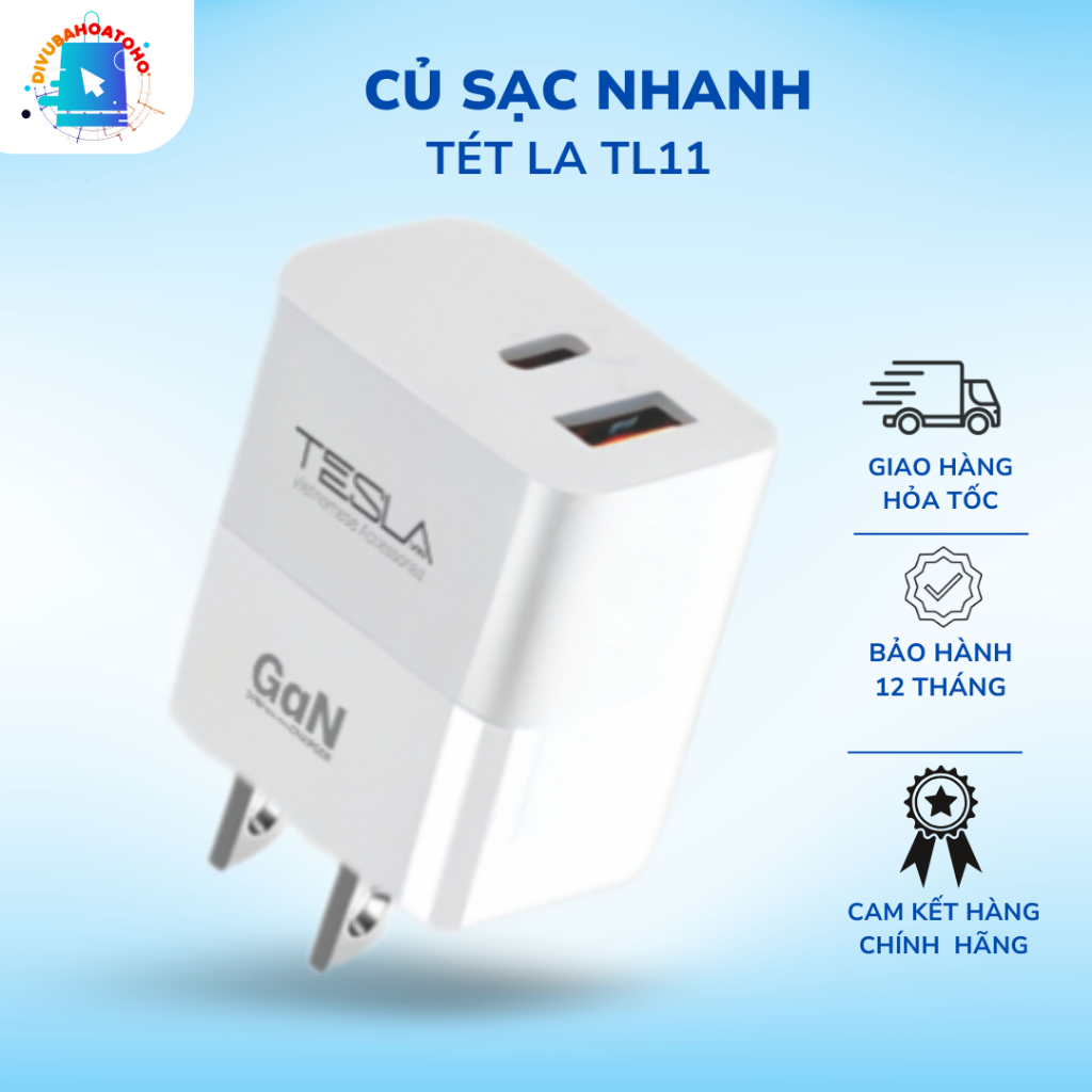 Củ Sạc Nhanh TL11 Tét la, 2 Cổng Ra (Usb-A Và Usb-C) Dòng Ra Tối Đa 45W ...