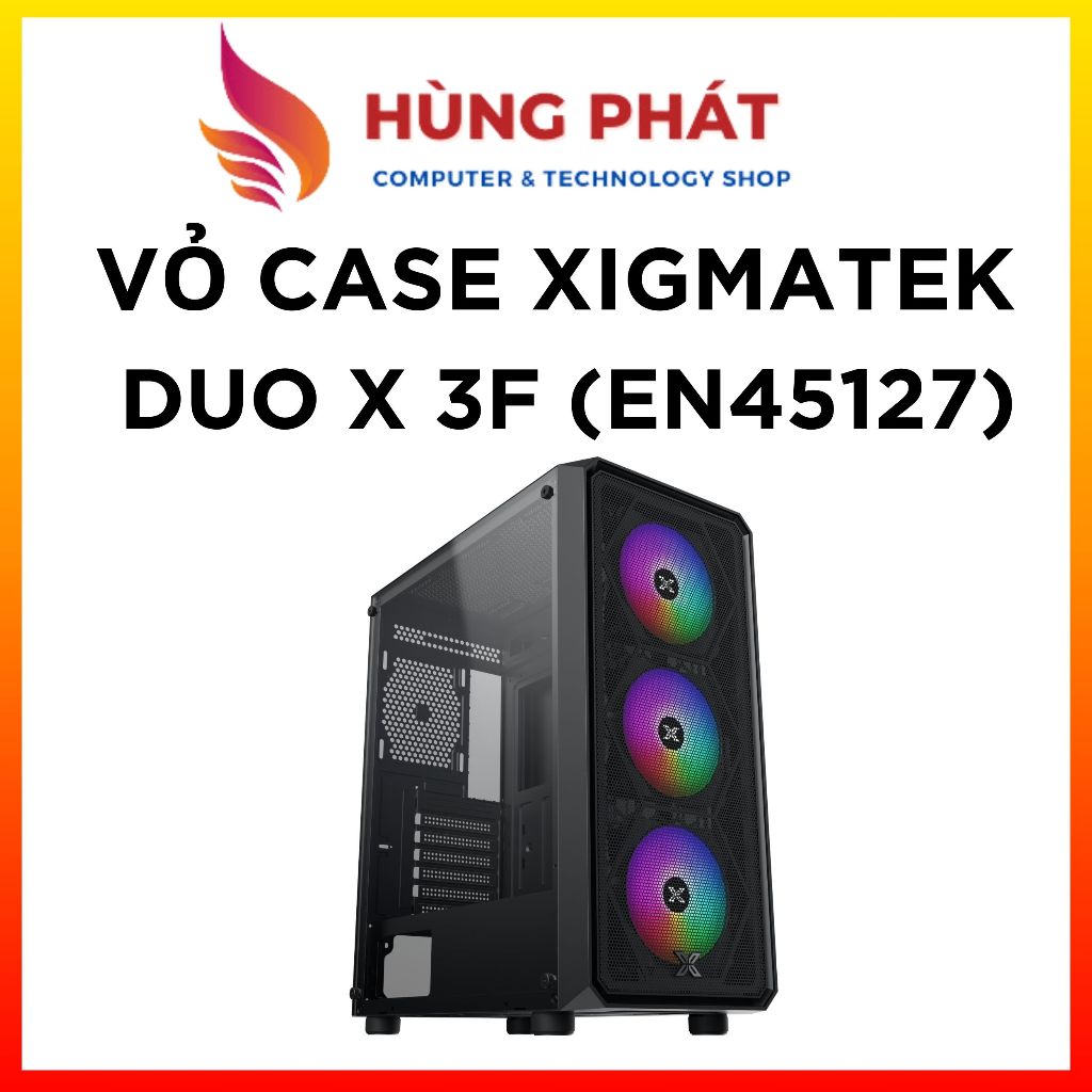 VỎ CASE XIGMATEK DUO X 3F (EN45127) - GAMING ATX, KÈM 03 FAN XIGMATEK Z20F - Bào hành chính hãng ...