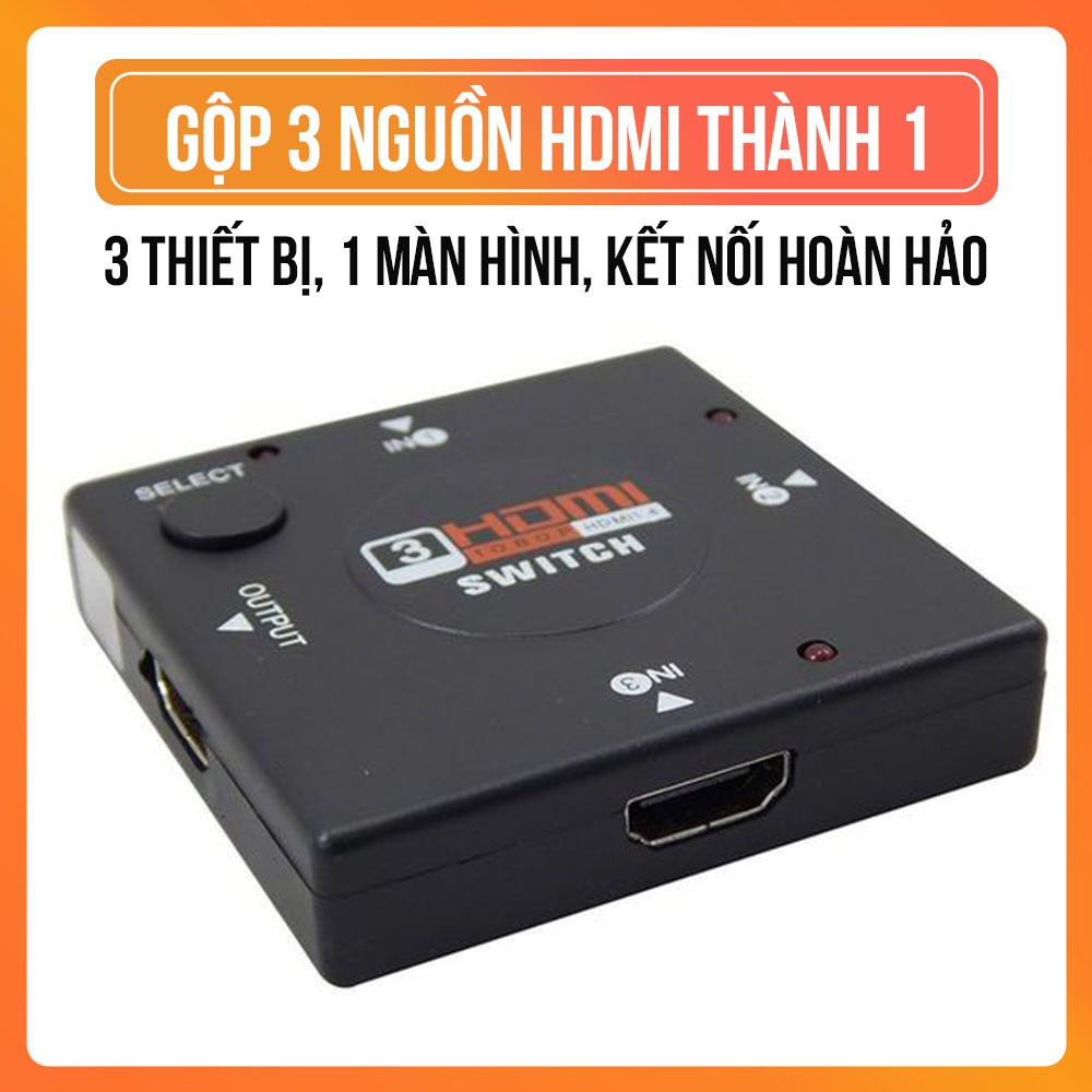 Bộ Chuyển Đổi HDMI 3 In 1 Out Có Remote – HDMI Switcher 3x1 Hỗ Trợ Full ...