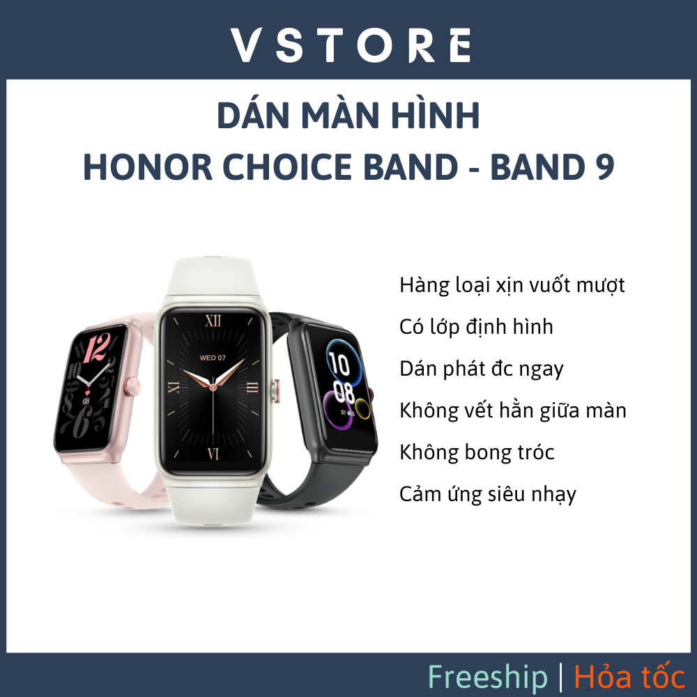 Dán màn hình Honor Choice Band, Band 9 loại xịn siêu mượt chống trầy VSTORE HCM | Shopee Việt Nam