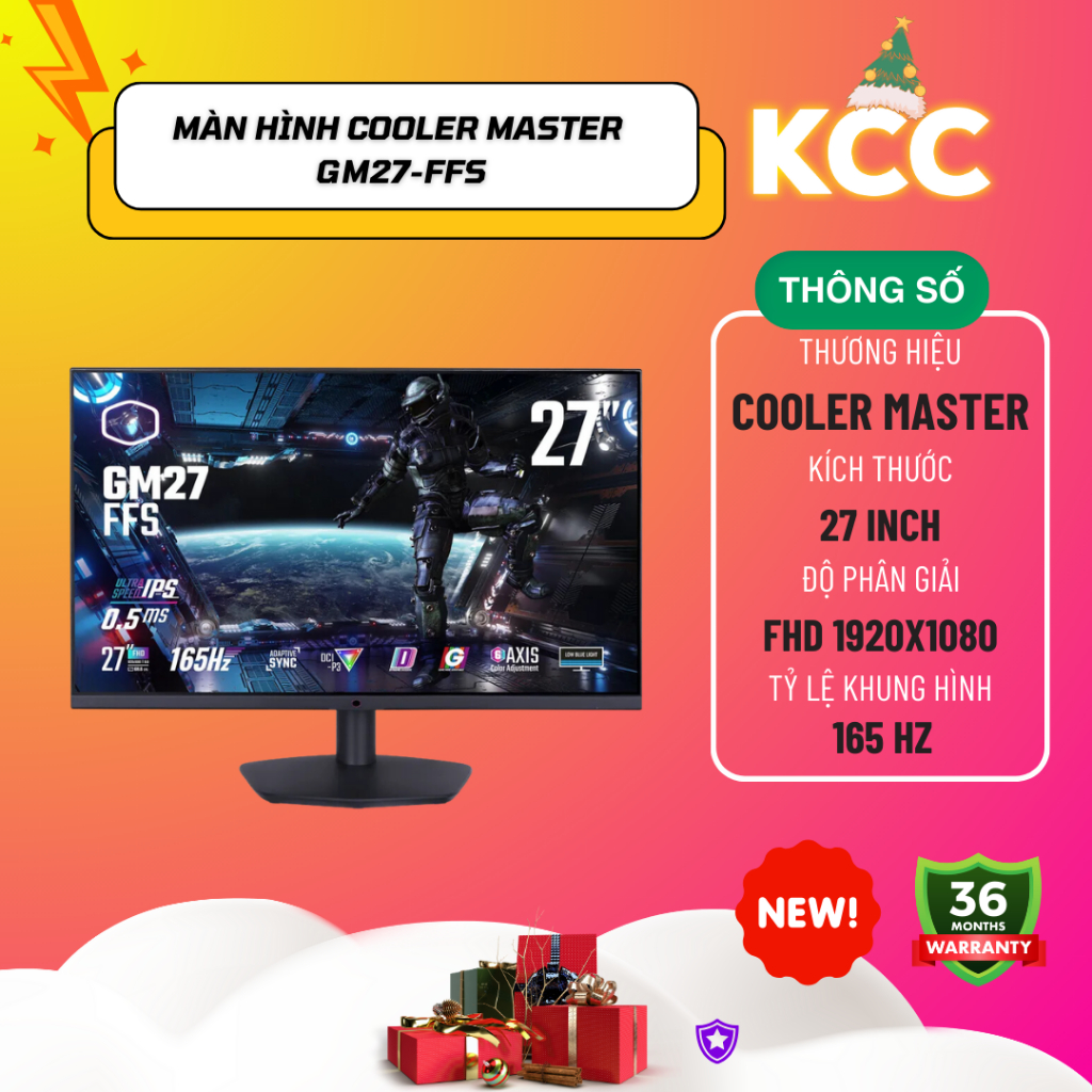 Màn Hình Cooler Master GM27-FFS (27", FHD, IPS, 165Hz, 0.5ms) - Bảo Hành Chính Hãng 24 Tháng ...