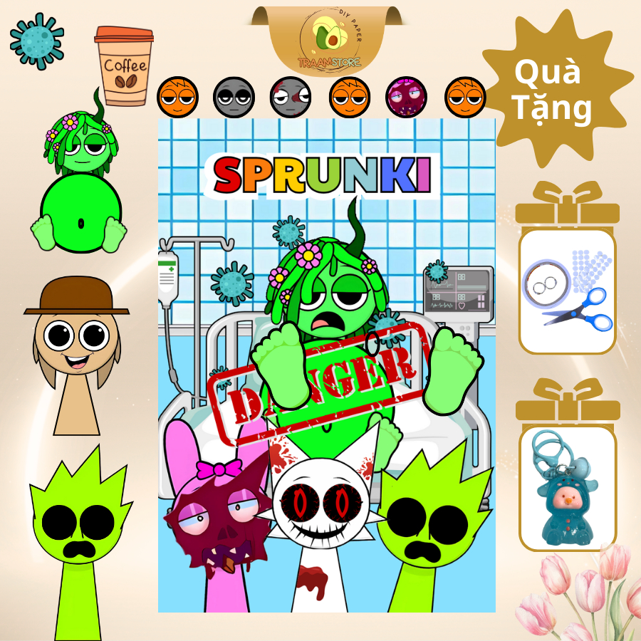Đồ Chơi Giấy Bóc Dán Trò Chơi Sprunki Phần 12 - Game Book Sprunki - Học ...