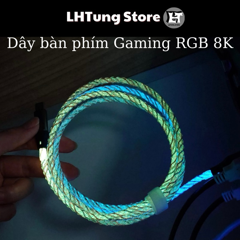 Cáp dữ liệu 8K RGB typeC | Phù hợp bàn phím gaming | 1,5m | Shopee Việt Nam