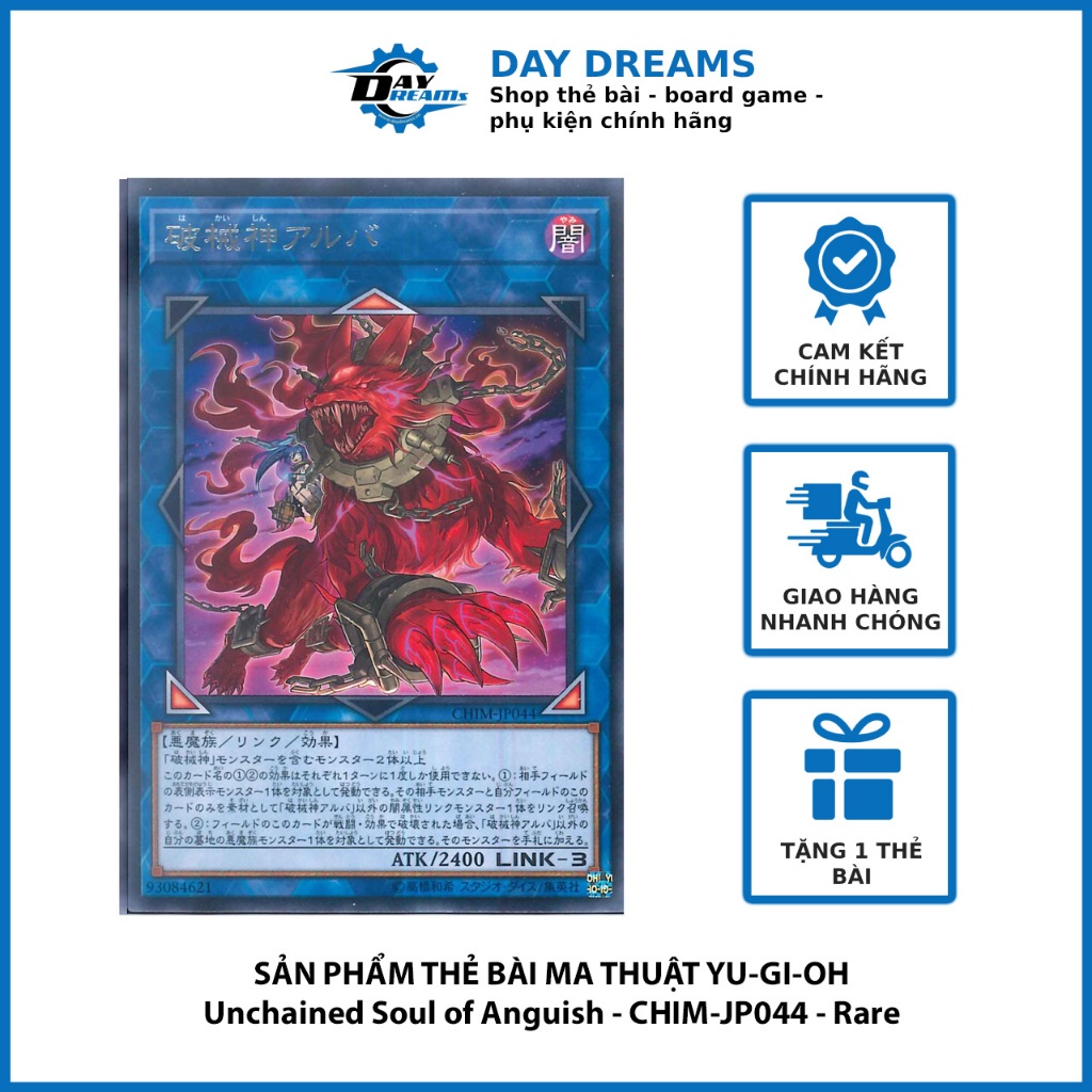 THẺ BÀI YUGIOH CHÍNH HÃNG: Unchained Soul of Anguish - CHIM-JP044 - Rare | Shopee Việt Nam