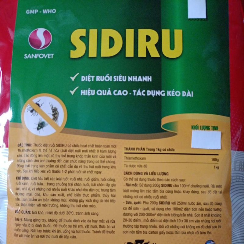 Sạch ruồi siêu nhanh - Sidiru (100gam): Hiệu quả thời gian dài | Shopee ...