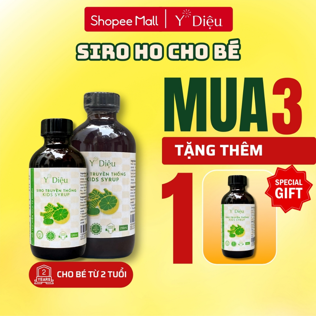 Siro Ho Kha Tử Cho Bé KIDS Y Diệu, Bé Từ 2 Tuổi, Dễ Uống và Lành Tính ...
