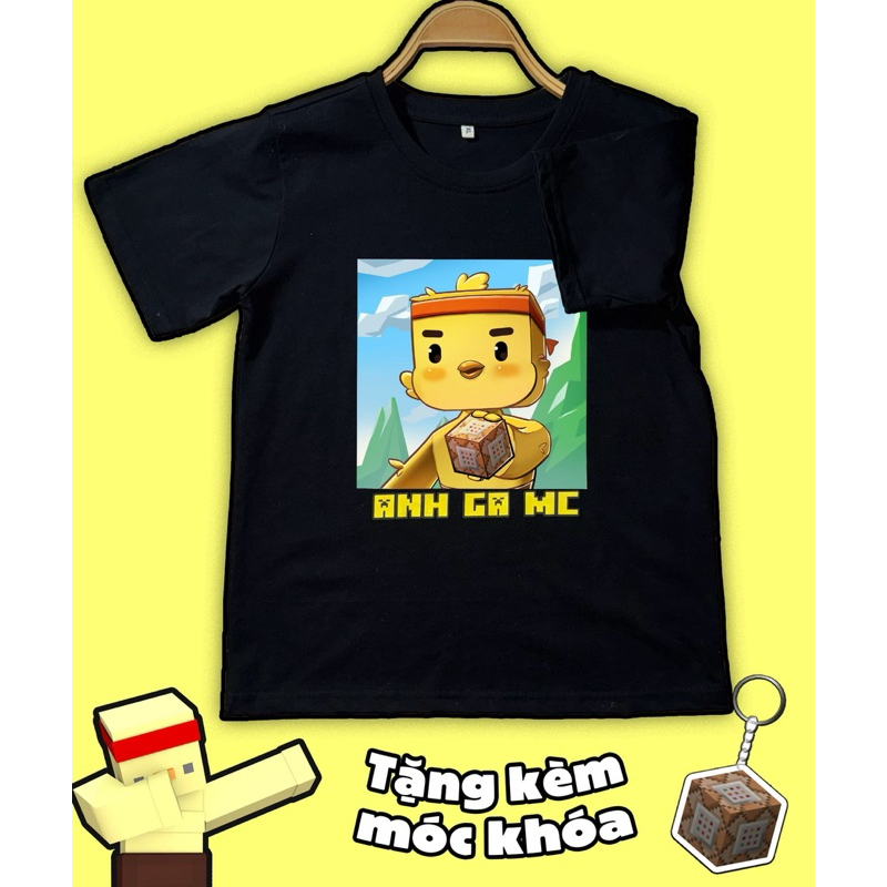 Áo Thun Trẻ Em Anh Gà MC, Vải 100% Cotton, In hình nhân vật Minecraft ...