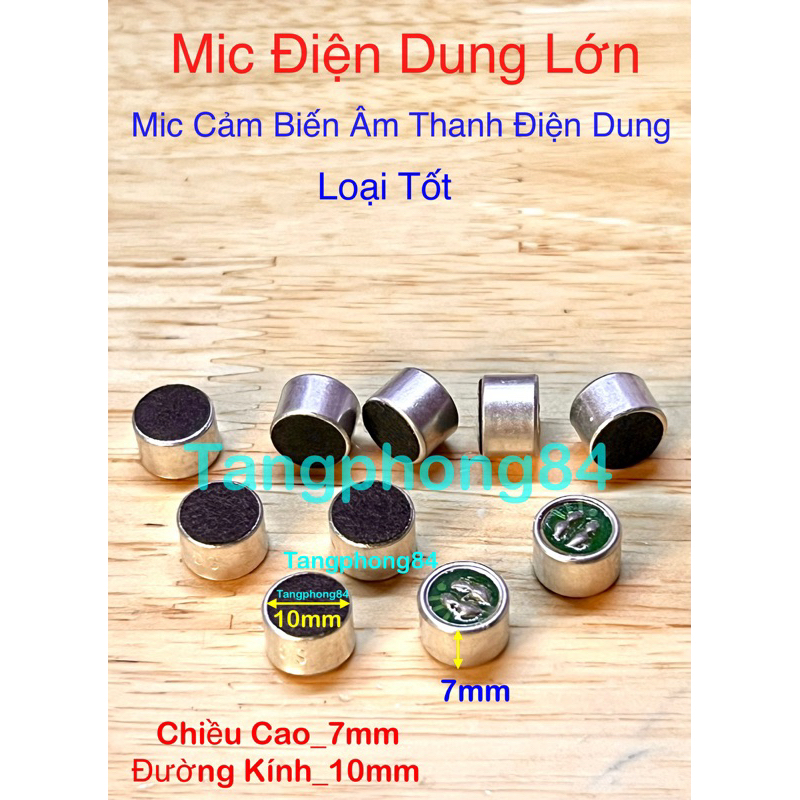 Mic Điện Dung Lớn, Mic Cảm Biến Âm Thanh Điện Dung Kích Thước 7x10mm ...