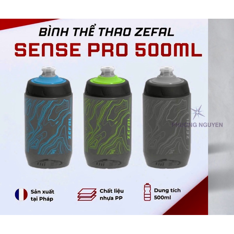 Bình nước xe đạp thể thao cao cấp Zefal Sense Pro 500ml chính hãng, sản xuất tại Pháp | Shopee ...