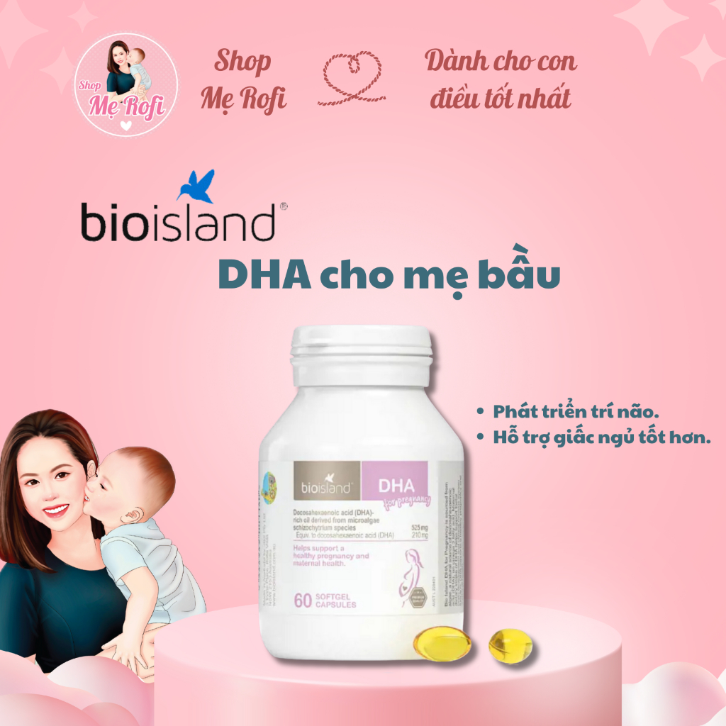 Viên uống bổ sung DHA cho mẹ bầu BioIsland Bio Island DHA 60 viên - Mẹ Rofi | Shopee Việt Nam