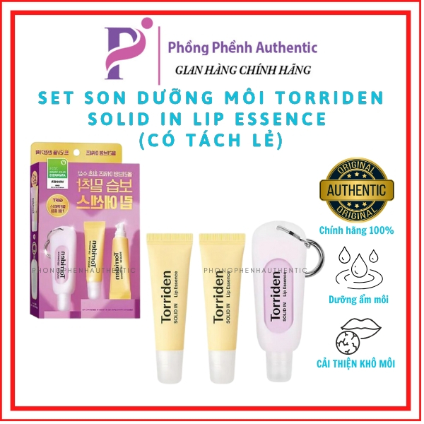 [Có tách lẻ]Set Son Dưỡng Môi Giảm Bong Tróc, Nứt Nẻ Torriden Solid In Ceramide Lip Essence ...