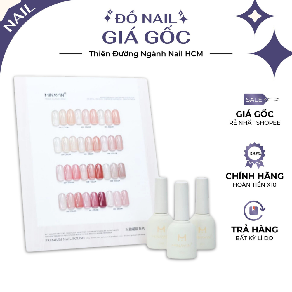 Set sơn thạch Minayin 12 màu chính hãng - Sơn móng tay làm nail Hàn ...