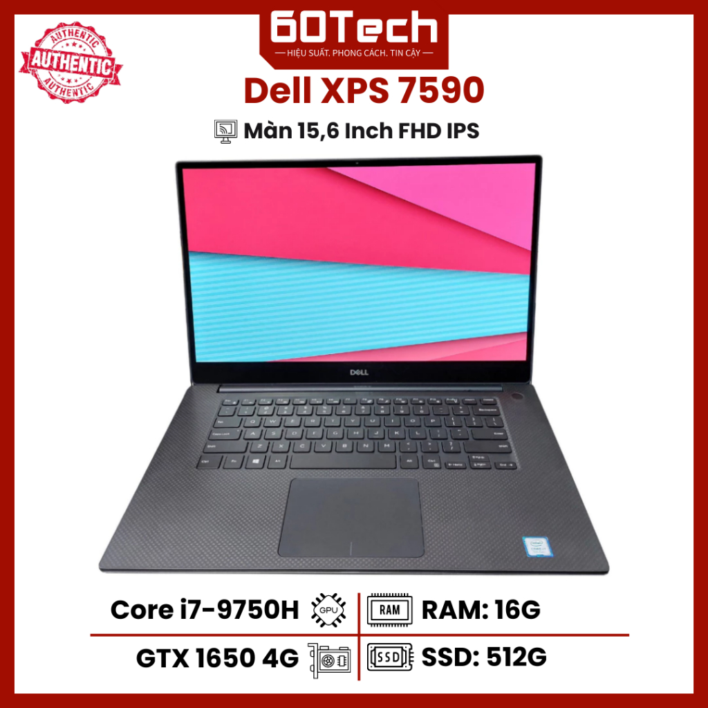 Laptop Dell XPS 7590 - Core i7-9750H RAM 16G SSD 512G VGA nVidia GTX ...