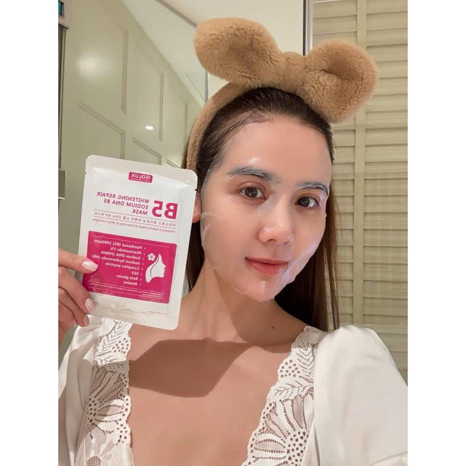 Mặt nạ mask b5 isolux whtiening repair sodium DNA B5 mask dưỡng trắng ...