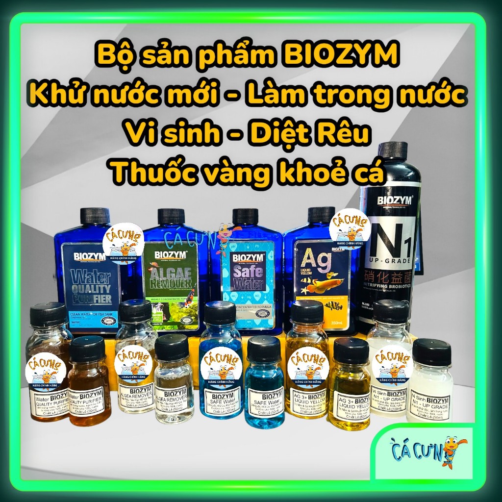 BIOZYM Safe, Purifier, Algae, Ag 3+, vi sinh N1, Bacteria Control - Xử ...