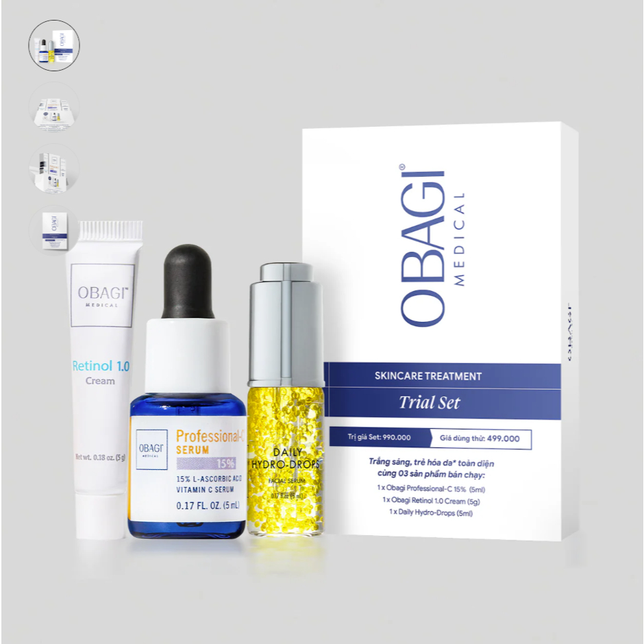 [CHÍNH HÃNG] TRIAL SET OBAGI PROFESSIONAL-C SERUM & RETINOL 1.0 & HYDRO ...