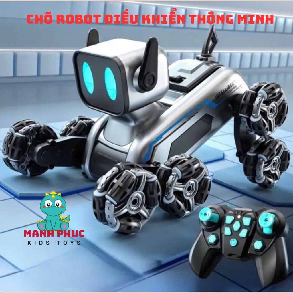 Chó robot điều khiển từ xa, Xe địa hình điều khiển 8 chiều, có đèn có ...