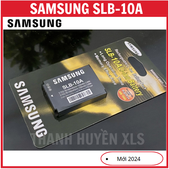 Pin máy ảnh Samsung SLB-10A dành cho Samsung L100 L200 L210 SL620 SL820 ...