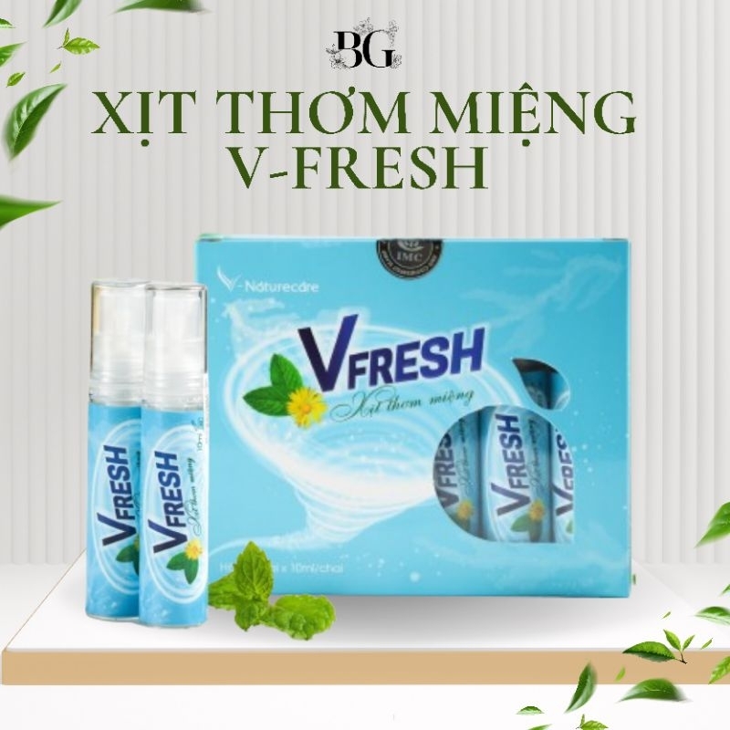 Xịt thơm miệng V-fresh hương bạc hà thơm mát 1 chai/ 10ml | Shopee Việt Nam