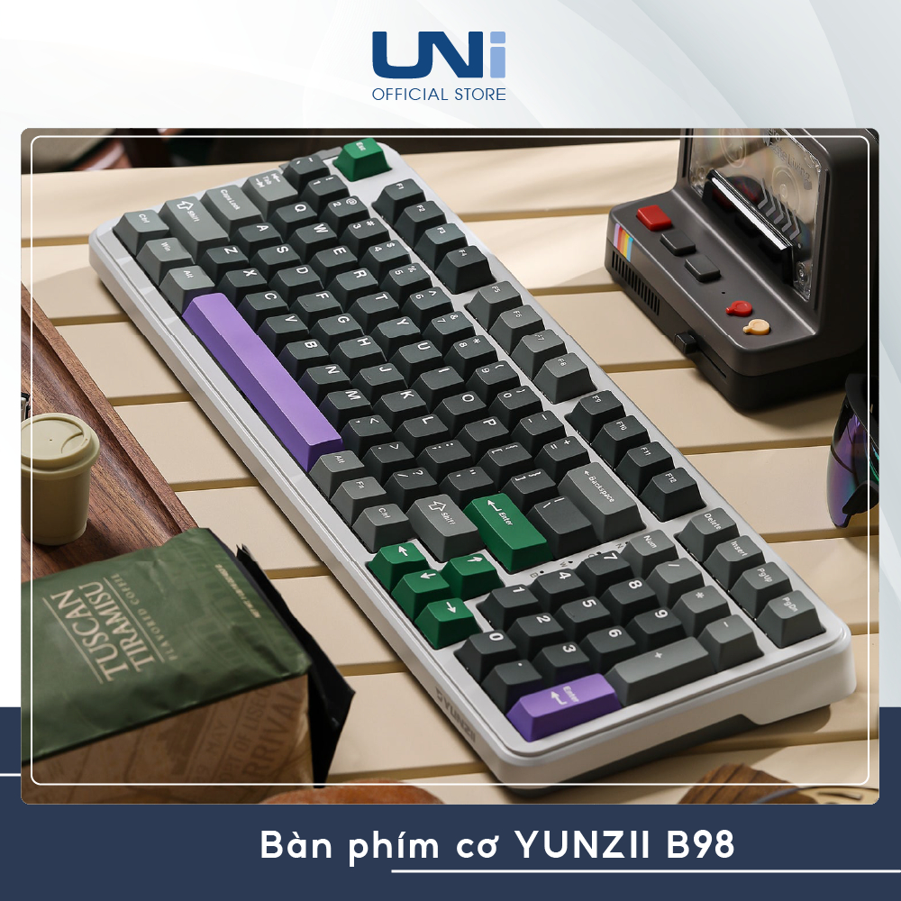 SẴN GIAO - BÀN PHÍM CƠ YUNZII B98 – Layout 98%, case nhựa, kết nối 3 ...