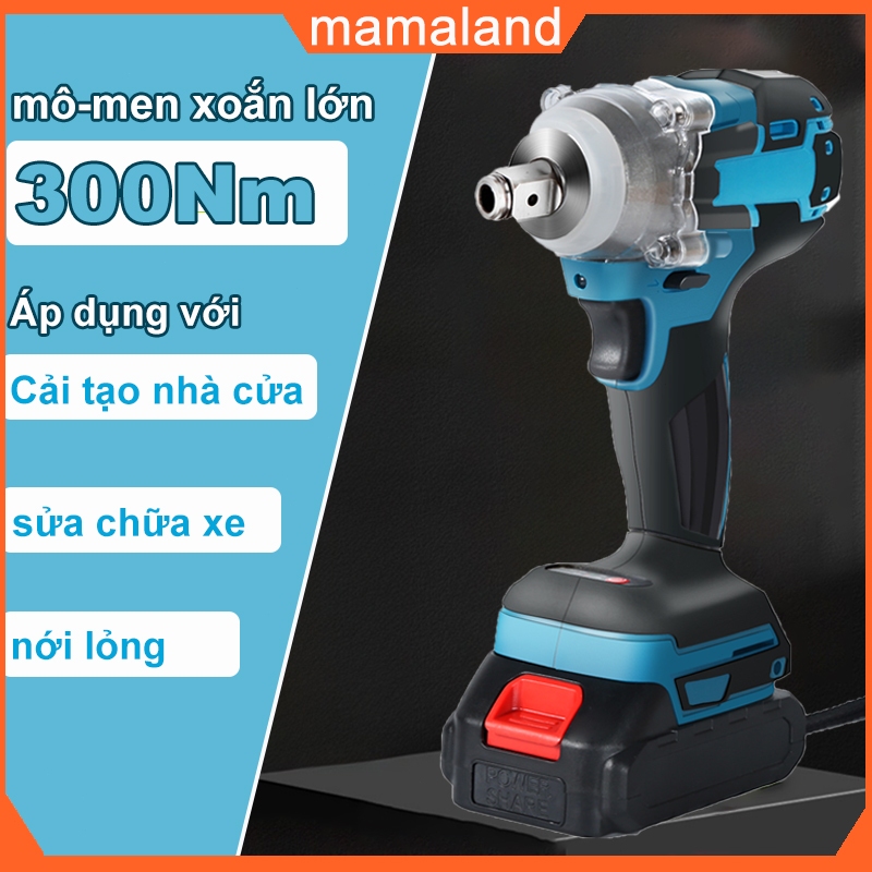 Máy siết bulong,máy bắn bulong 3200rpm,máy mở bulong pin 1300mah, không chổi than đầu bulong 2 ...