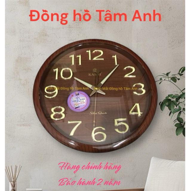 Đồng hồ treo tường Kashi k808 kim trôi mặt nâu số Latinh | Shopee Việt Nam
