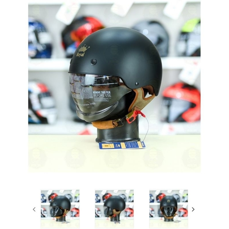 [Chính hãng] Mũ bảo hiểm 1/2 đầu kính âm Royal M239 đen nhám cao cấp ...