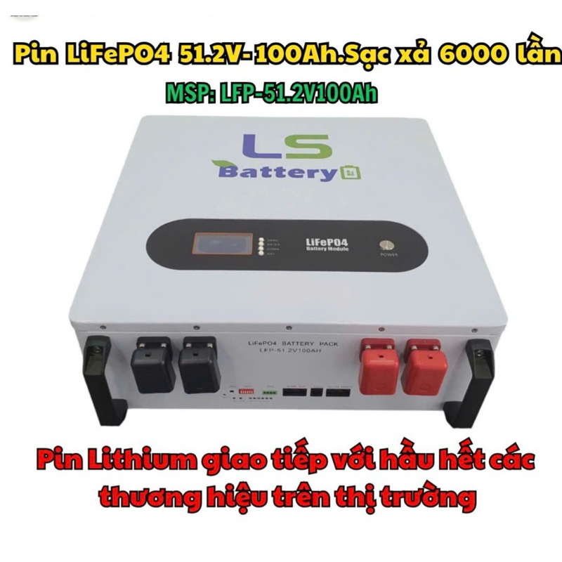 Pin LifeP04 51.2V- 100AH - MSP: LFP - 51.2V100AH ( Bảo hành 1năm) | Shopee Việt Nam