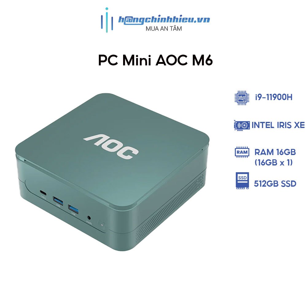 PC Mini AOC M6 (i9-11900H | 16GB | 512GB | Wi-Fi 6 + Bluetooth | Win 11 ...