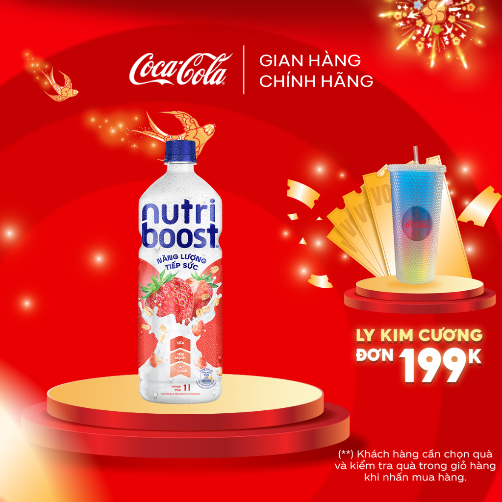 Chai Sữa Nutriboost Thế Hệ Mới Hương Dâu 1l/Chai Coca-Cola Official ...