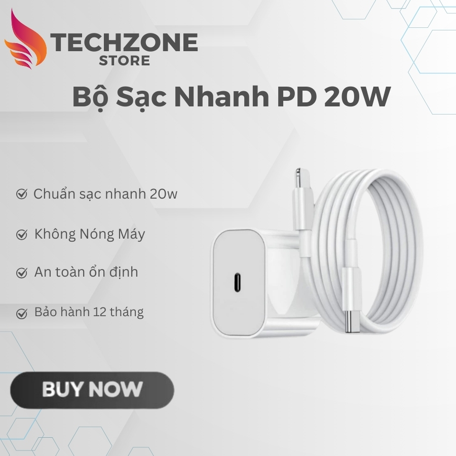 Bộ Sạc Nhanh PD 20W Cam Kết Sạc Nhanh Không Nóng Máy Bảo Hành 12 Tháng - TECH ZONE STORE ...