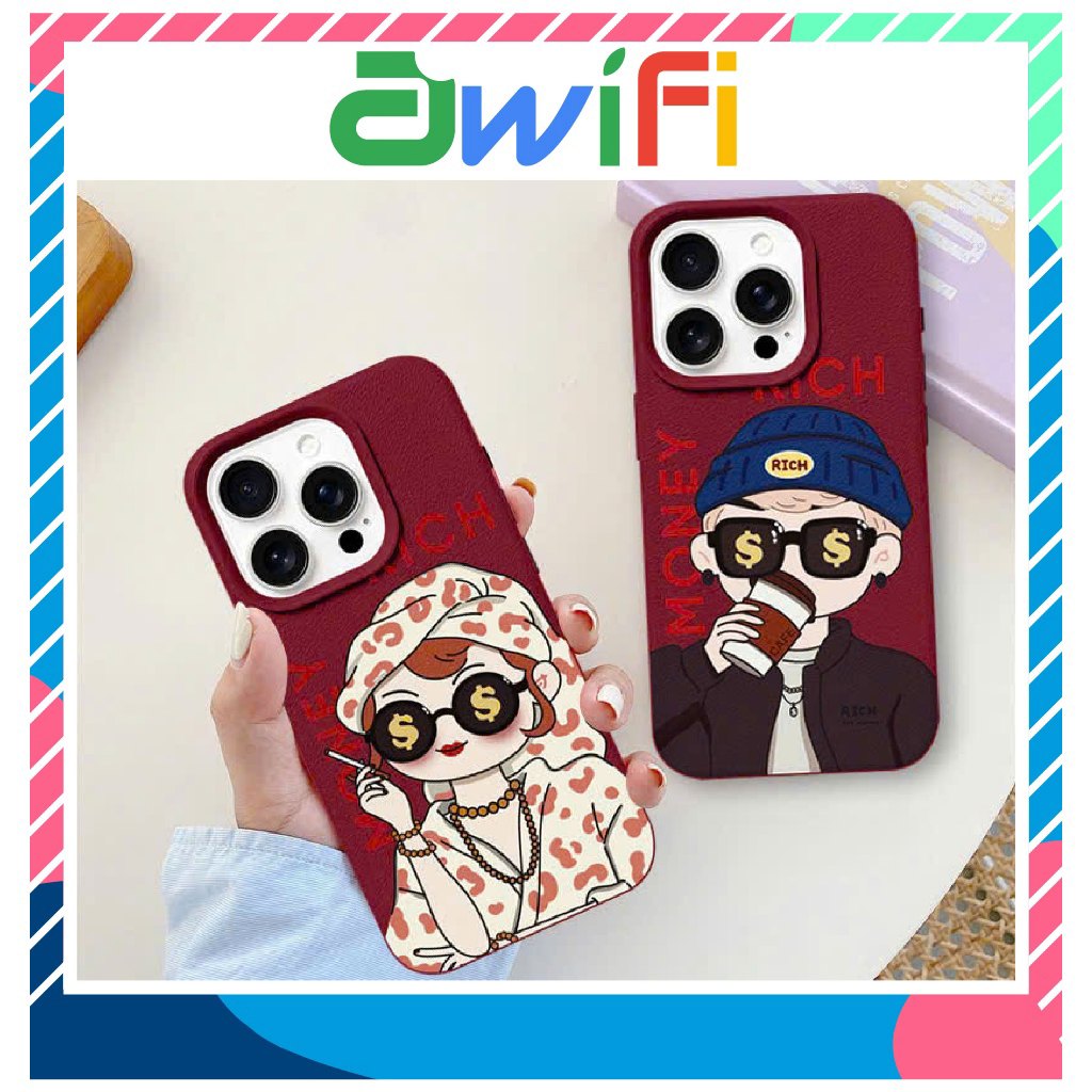 Ốp Lưng Iphone TPU hoa tiết da mềm couple rich TẾT 6/6splus/7/8/plus/x/xs/11/12/13/14/15/16/pro ...
