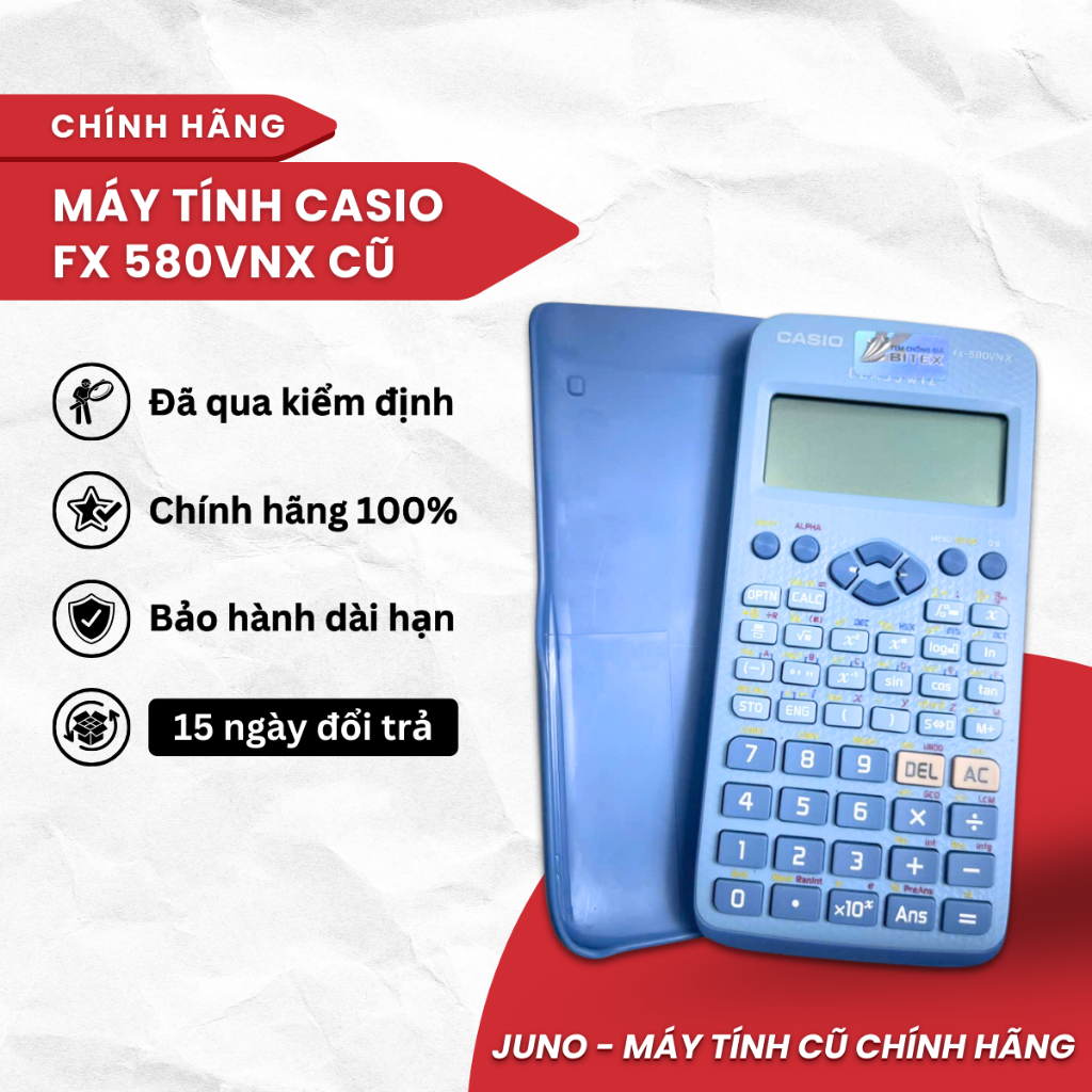 Máy Tính CASIO FX-580VNX Xanh Cũ Chính Hãng (Độ Mới 75-99%) | Bảo Hành ...