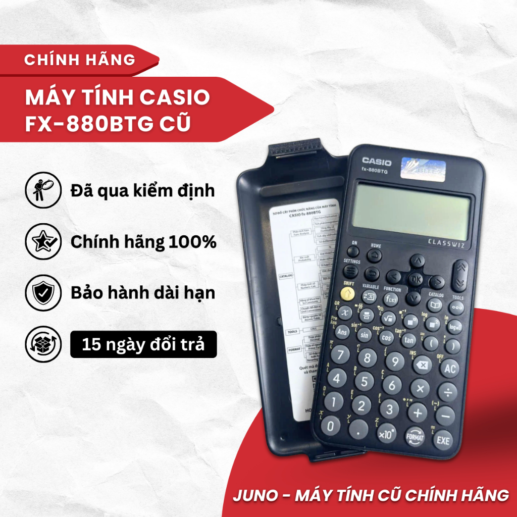 Máy Tính CASIO FX-880BTG Cũ Chính Hãng (Độ Mới 75-99%) | Bảo Hành Đổi ...