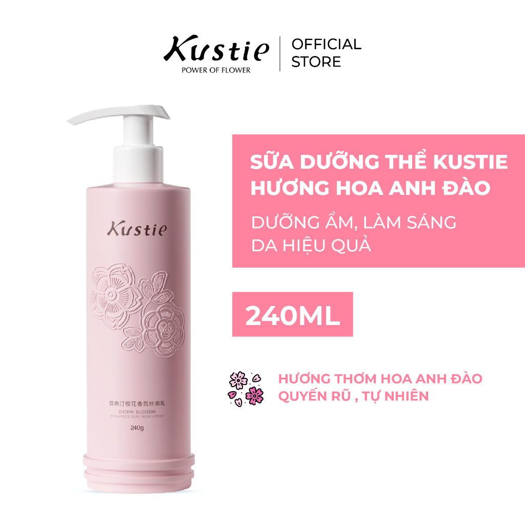 Sữa Dưỡng Thể Kustie Hương Hoa Anh Đào 240g - Dưỡng Ẩm, Làm Sáng Da ...