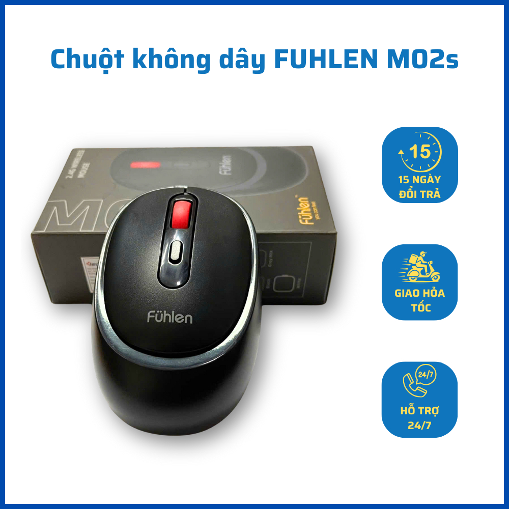 (NEW ARRIVAL) Chuột Không Dây Fuhlen M02s - Bảo hành chính hãng 2 năm ...