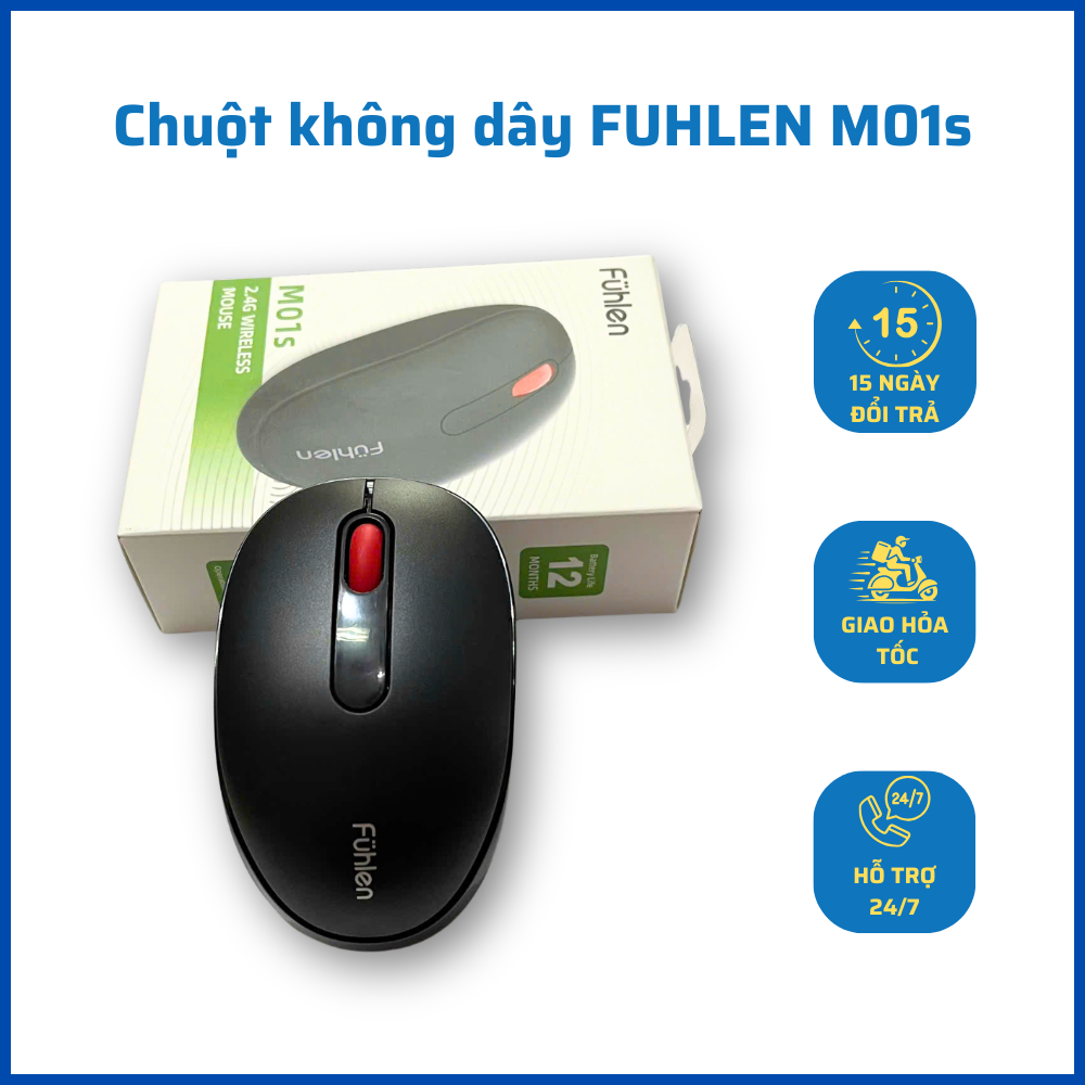 Chuột Không Dây Fuhlen M01s - Bảo Hành Chính Hãng 2 năm | Shopee Việt Nam