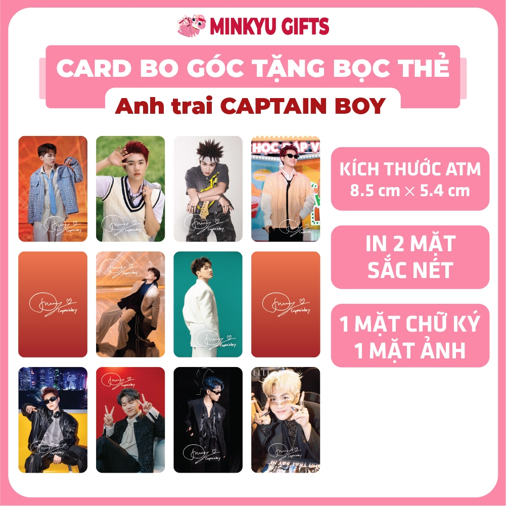 [Tặng Bọc Thẻ] Set 10 Ảnh Selfie Bo Góc ATSH Captain Boy Có Chữ Ký ...